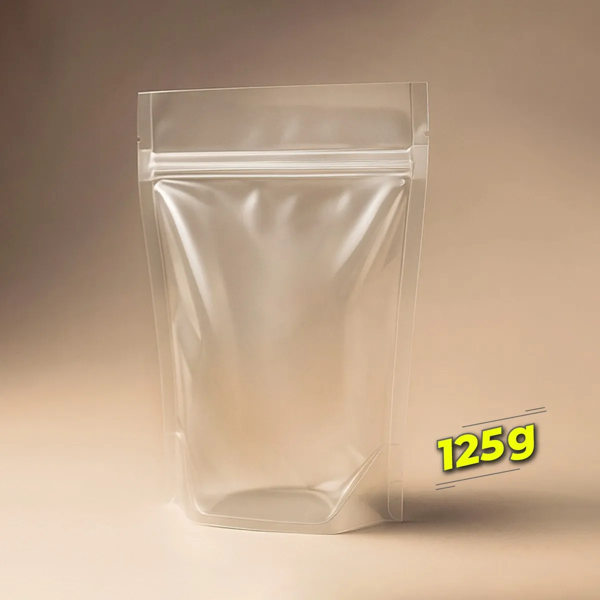 Doypack con Zipper de 125 gr Transparente - Probolsas