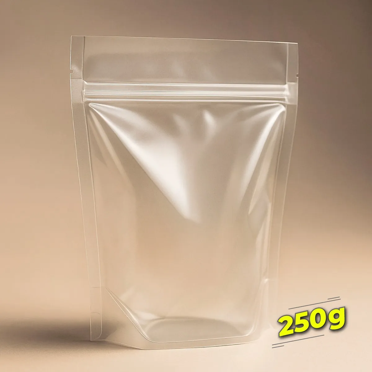 Doypack con Zipper de 250 gr Transparente - Probolsas