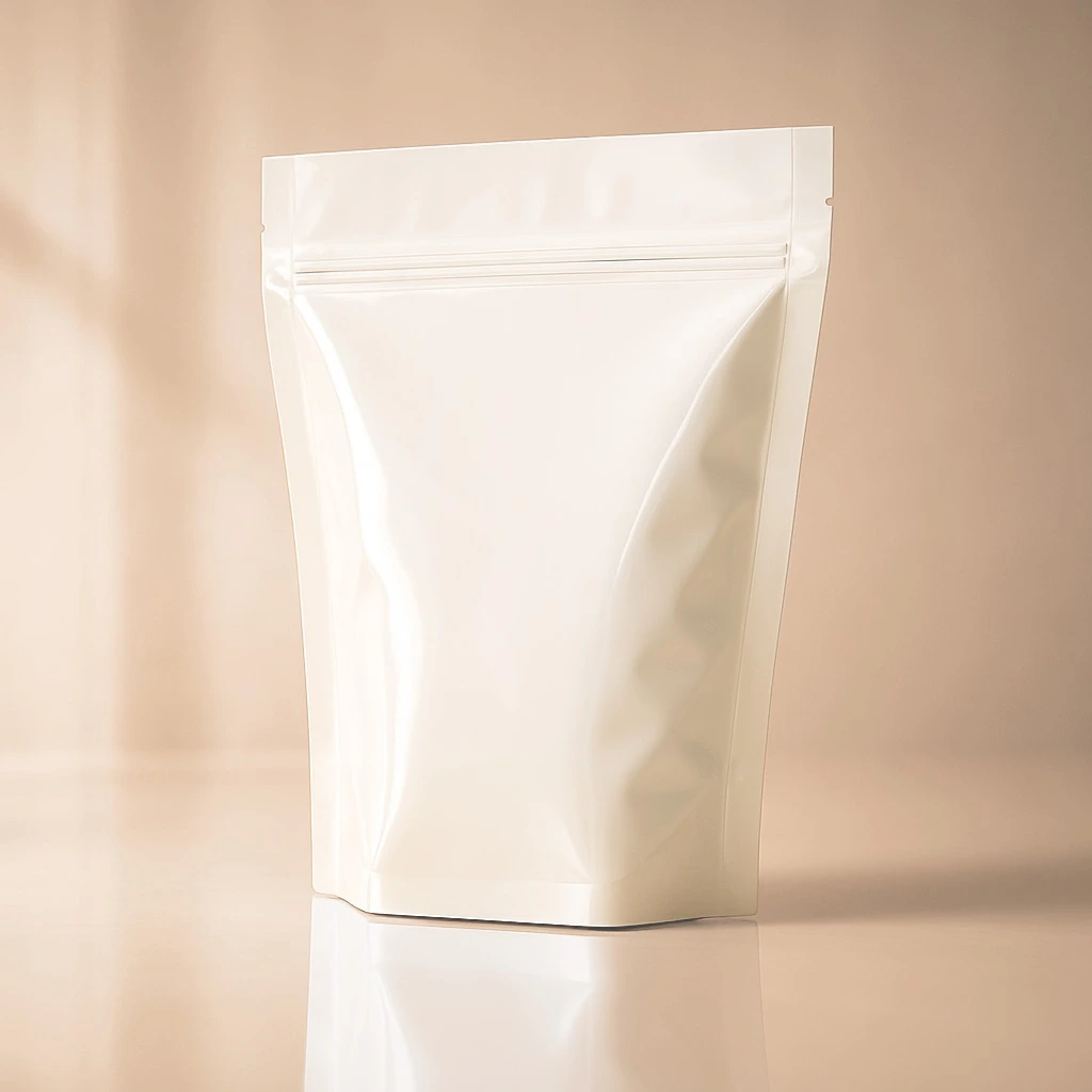 Doypack con Zipper de 500 gr color Blanco Polipropileno - Probolsas