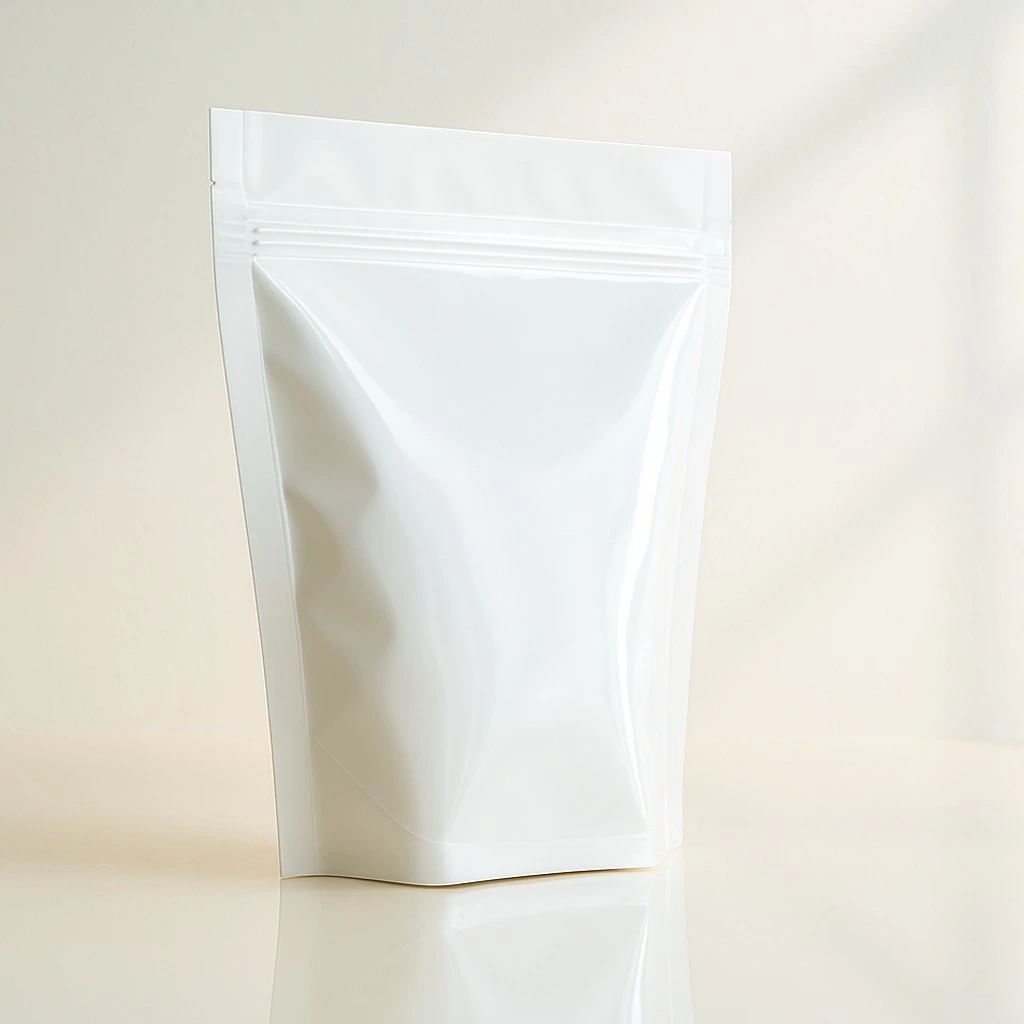 Doypack con Zipper de 500 gr color Blanco Metalizado - Probolsas